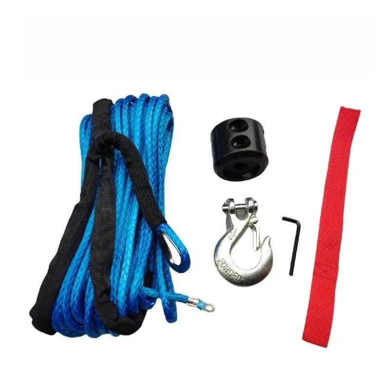 Синтетический трос лебедки 6 мм x 15 м, Blue