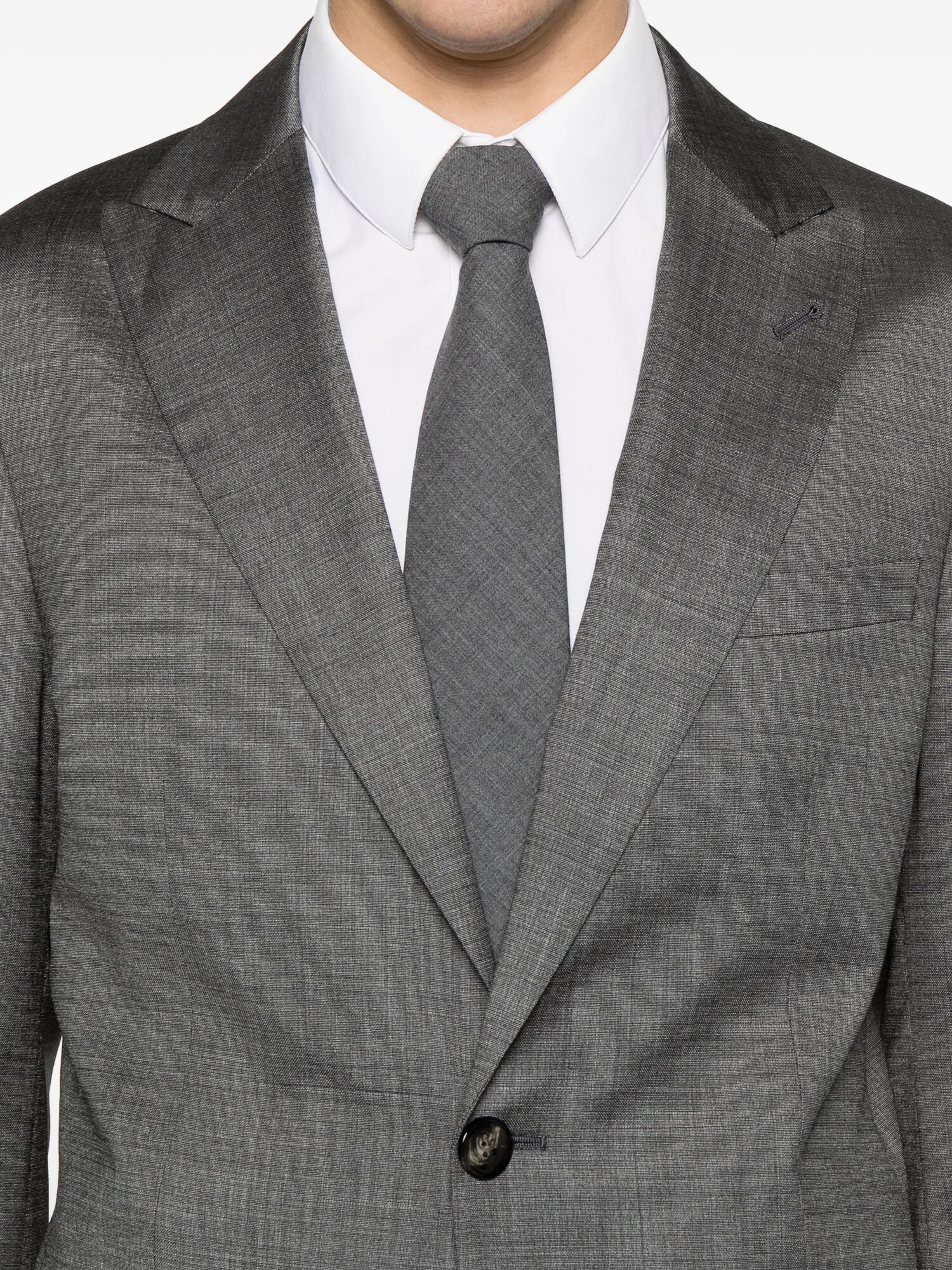 Комбинезон GIORGIO ARMANI Single-breasted notch-lapel suit, размер 52, grey — фото 1