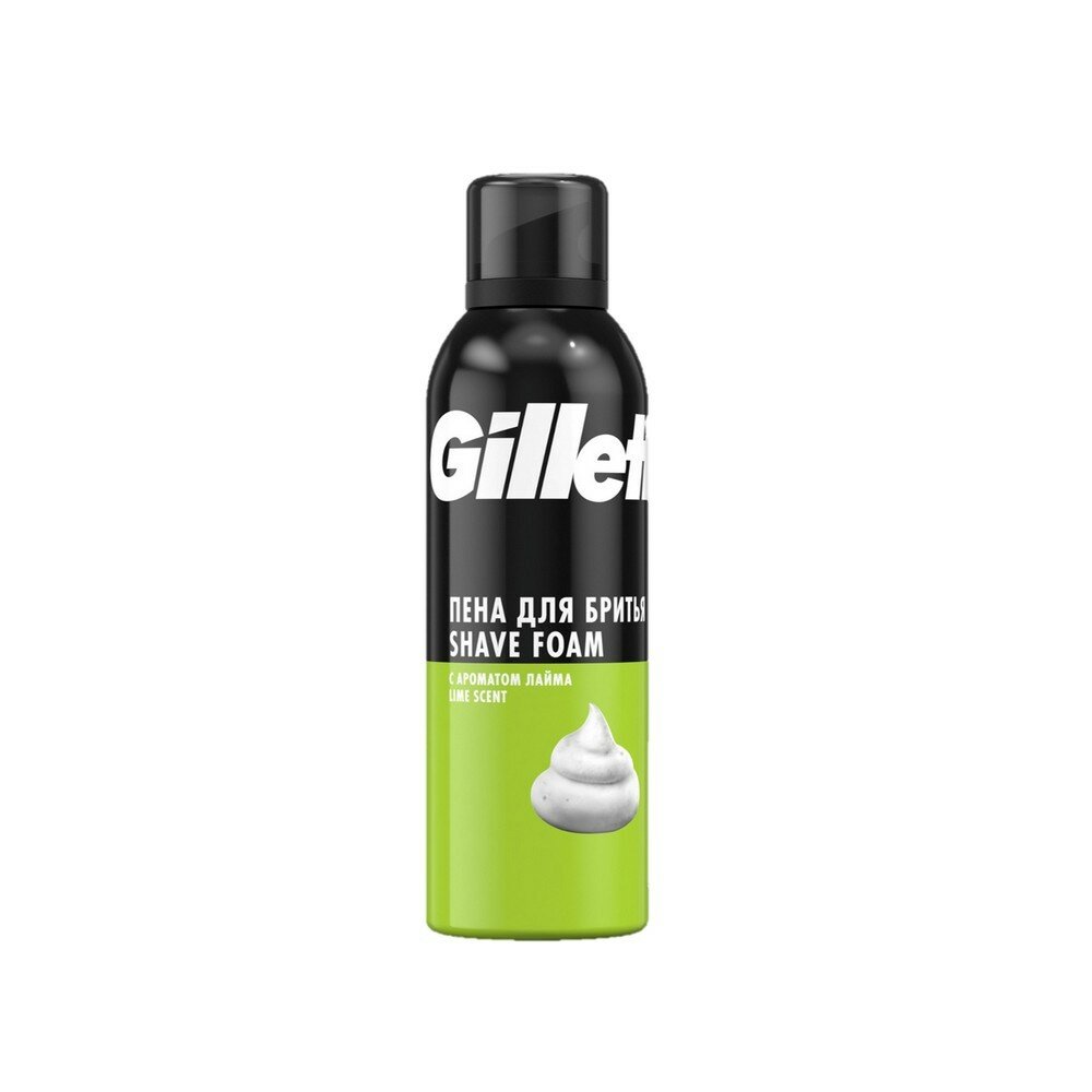 Пена для бритья Gillette Classic с ароматом лимона и лайма 200мл