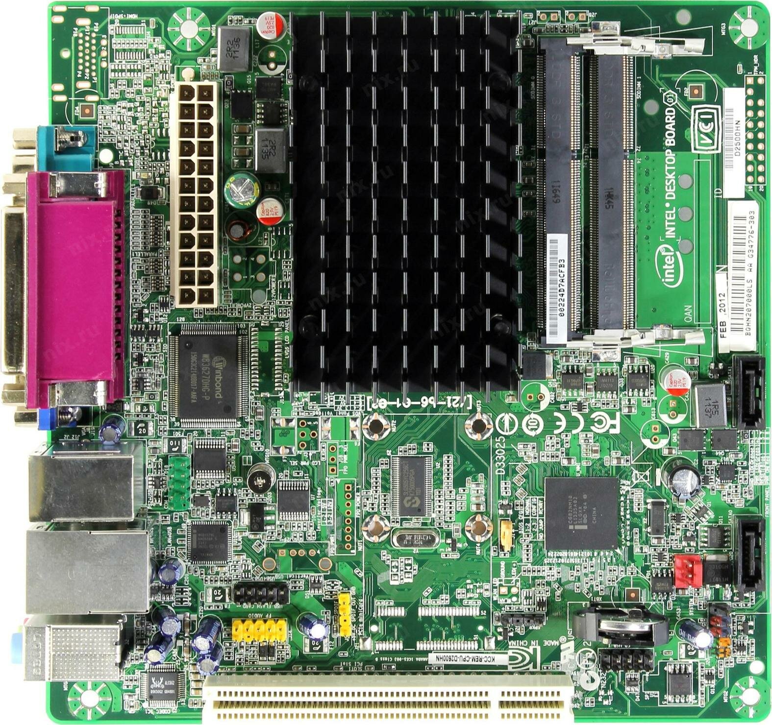 Материнская плата INTEL D2500HN Atom D2500 NM10 SVGA+GbLAN SATA Mini-ITX 2DDR3 SO-DIMM