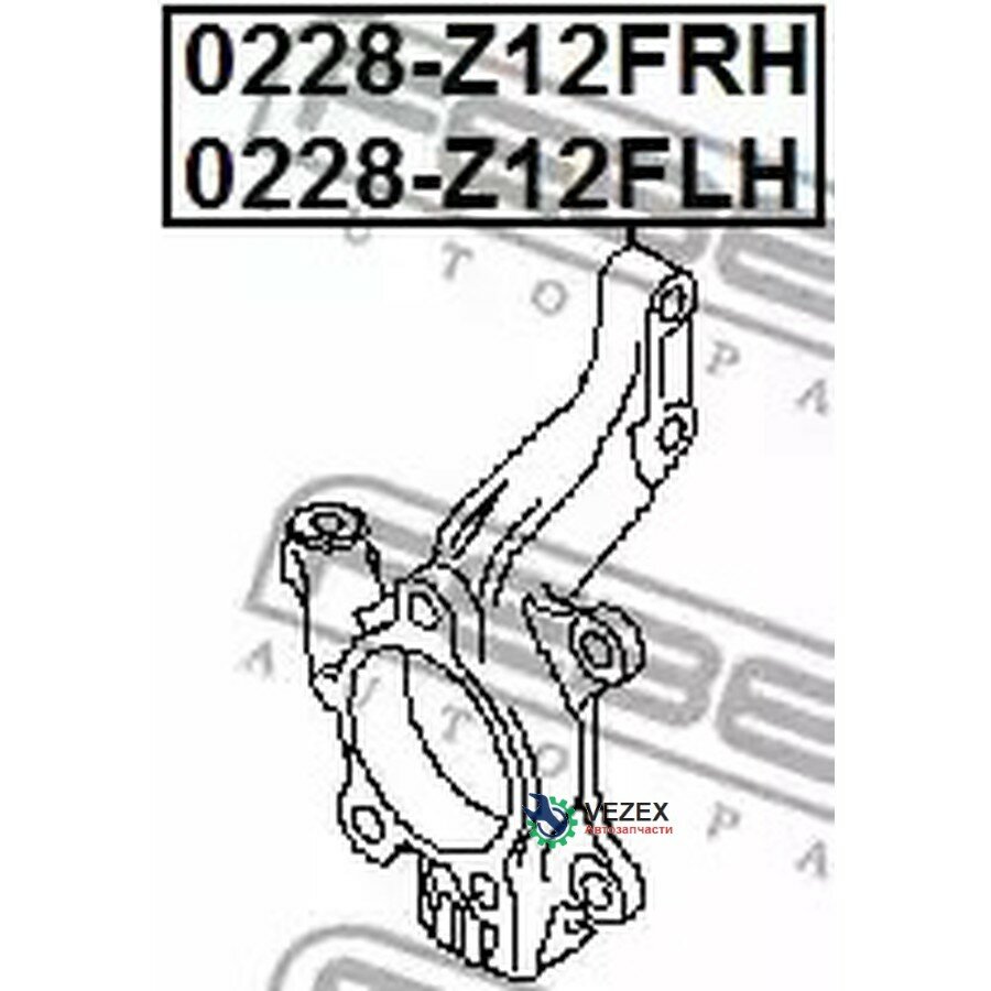 FEBEST 0228-Z12FLH Кулак поворотный левый NISSAN TIIDA C11 2005-2012 0228-Z12FLH