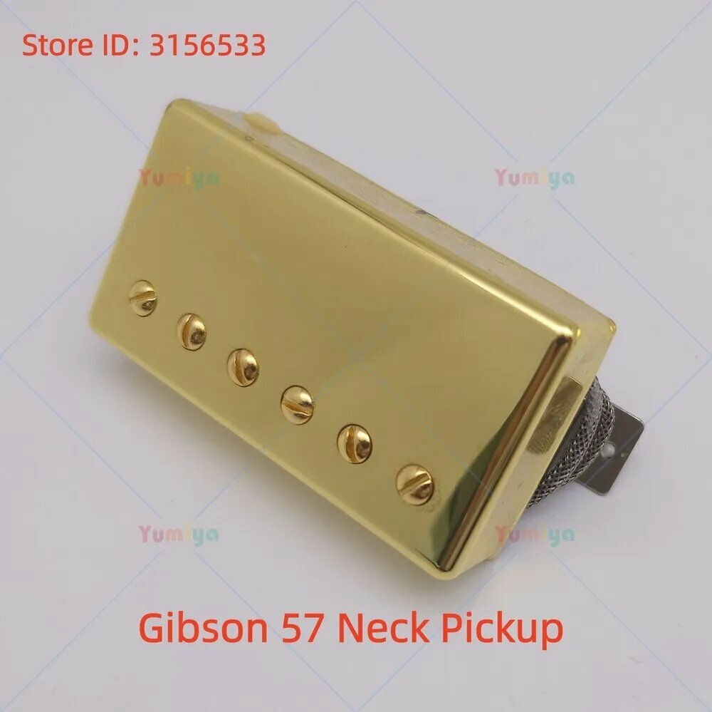 Звукосниматели Gibson 57 Classic 2C Conductor, крышка звукоснимателя Alnico 2 Guitar Humbucker Золотистая со жгутом проводов