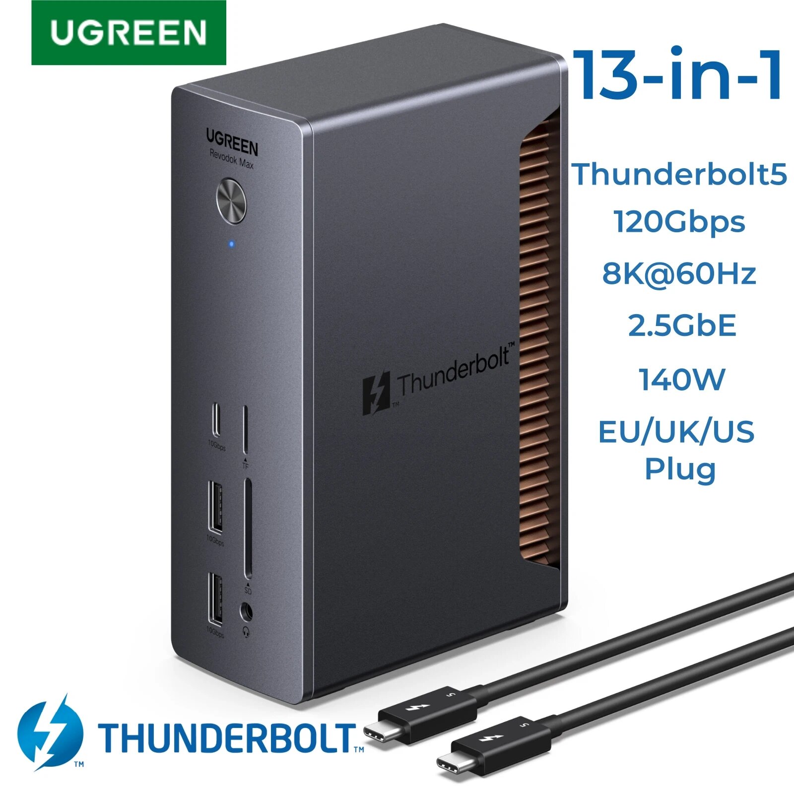 UGREEN Thunderbolt 5 Док-станция, EU Charger