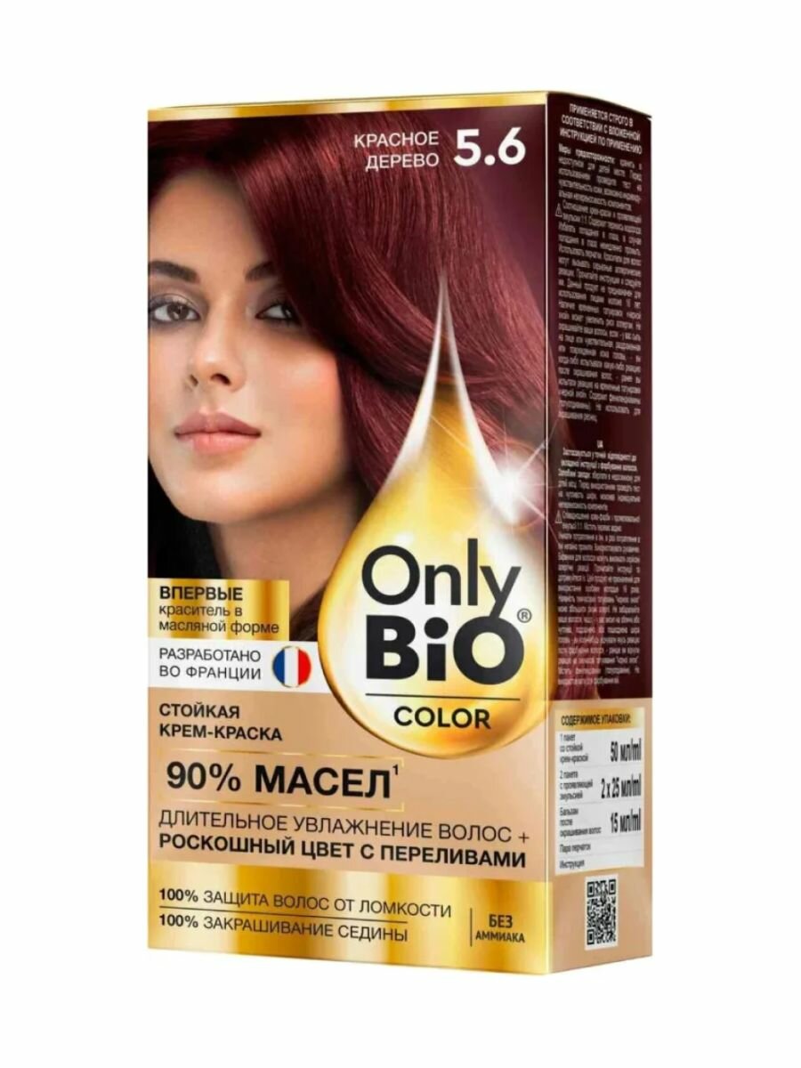 Only Bio Color Крем-краска для волос стойкая тон 5.6 красное дерево 115мл