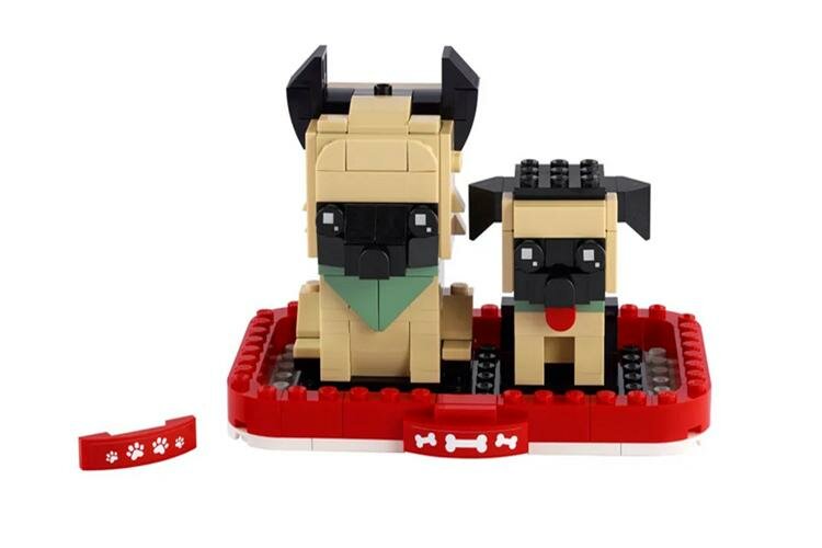 Конструктор LEGO Brickheadz Мопс 247 40440, German Shepherd