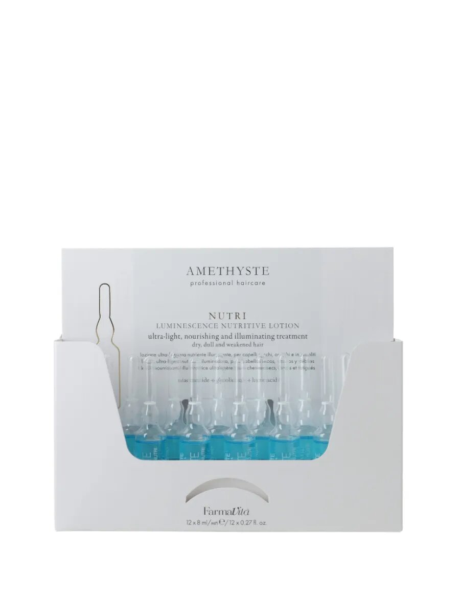 Лосьон Farmavita Amethyste Professional Nutri Luminescence Nutritive Lotion, для сухих и ослабленных волос, 12*8 мл