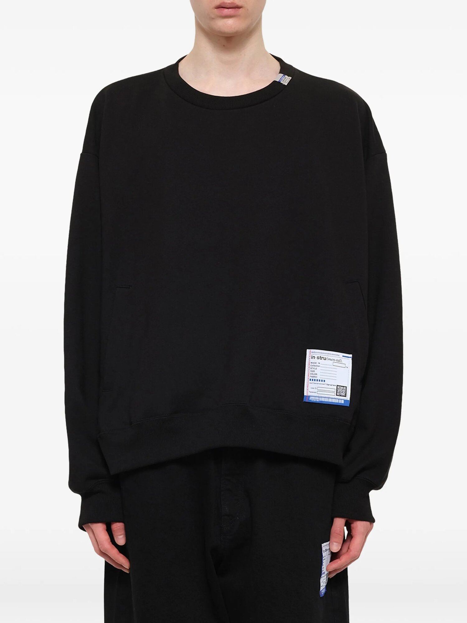 Свитер MAISON MIHARA YASUHIRO Instrumental logo-patch sweater, размер 50, , black/black — фото 1