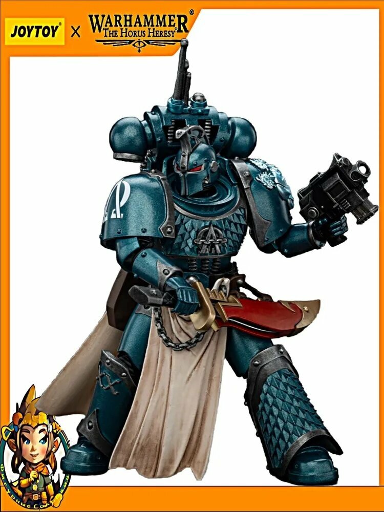 Аниме фигурки Alpha Legion Legion Praetor with Power Sword JOYTOY Warhammer The Horus Heresy 1/18 Подарочная модель