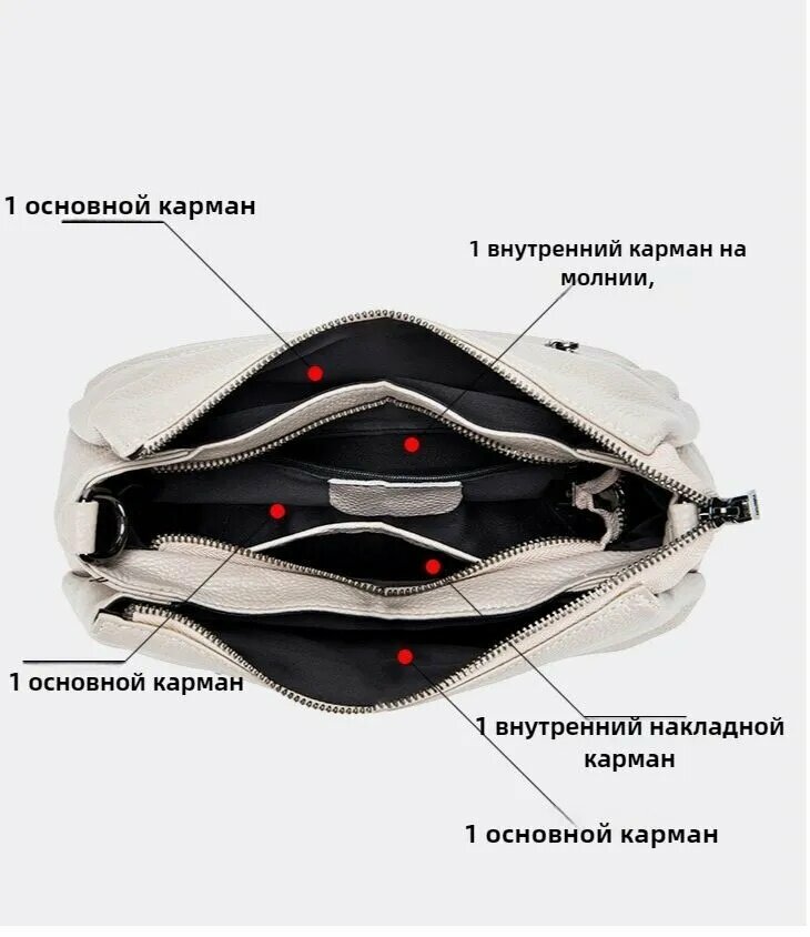 Сумка , бежевый — фото 1