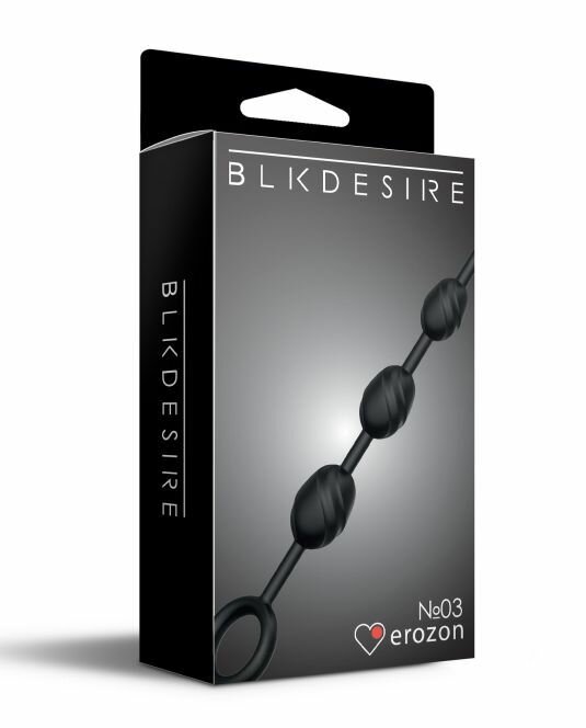 Анальная цепочка Erozon Anal Chain BLKDESIRE, силикон, 30см, черная