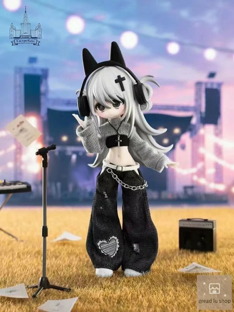 LEI-Doll Кукла BJD 1/12 шарнирная аниме с одеждой и аксессуарами. коллекционная. подарок для девочек