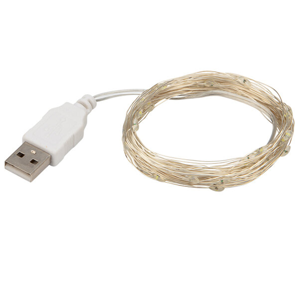 Гирлянда светодиодная NEON-NIGHT Роса 10м USB LED теплый свет (315-976)