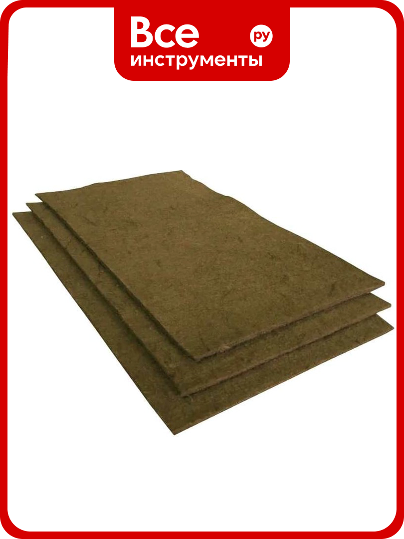 Базальтовый картон BASFIBER 1000x600x10 мм, 3 шт, 1.8 м2, огнеупорный, 700C БИМ