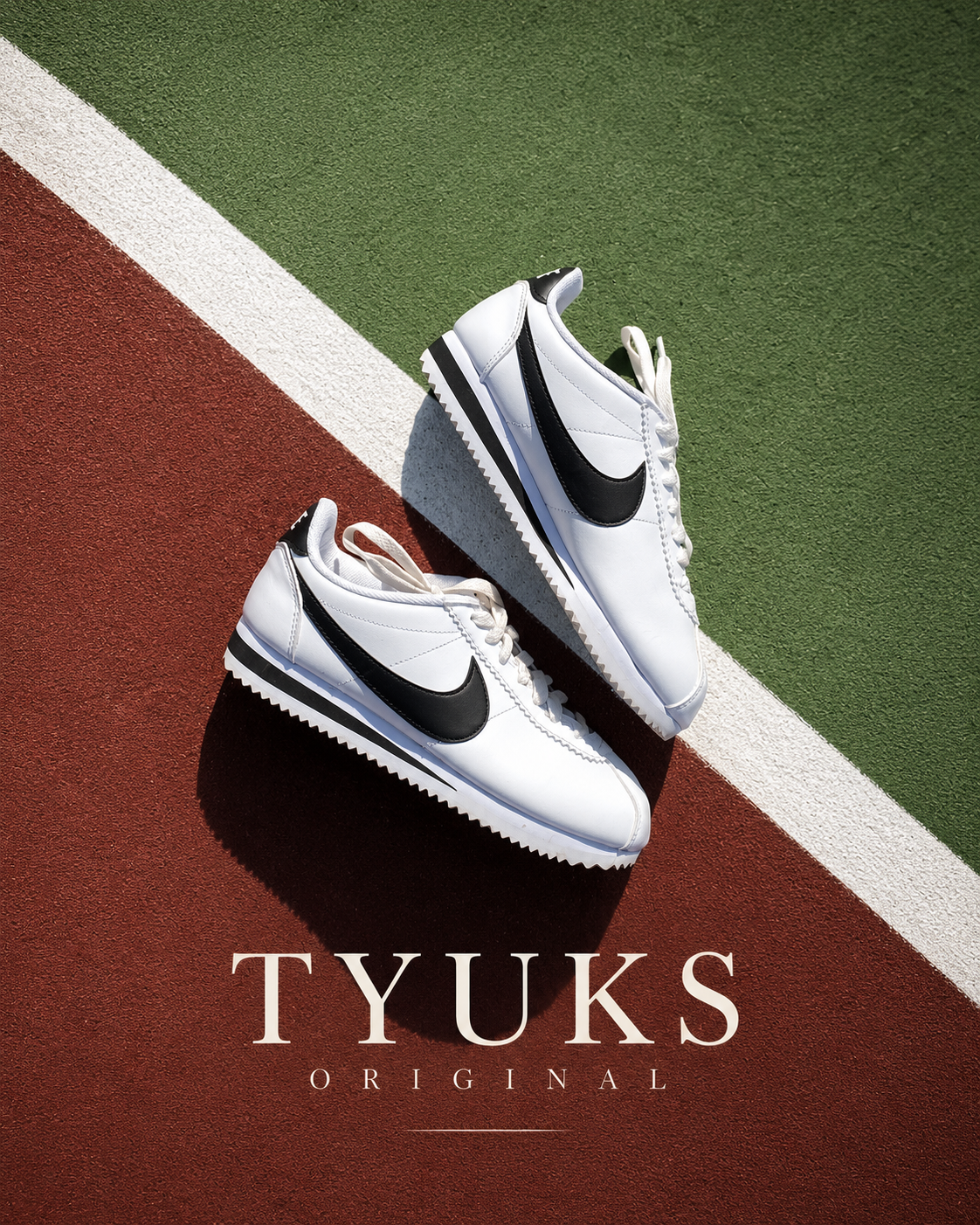 Кроссовки Cortez Leather "White Black"