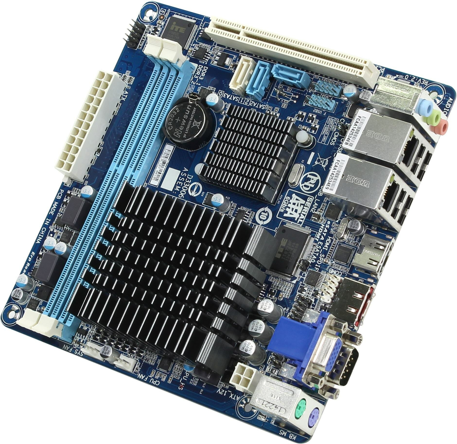 GIGABYTE GA-C1037UN-EU rev2.0 (Celeron 1037 CPU onboard) Intel NM70 Dsub+HDMI 2xGbLAN SATA Mini-ITX 2DDR3