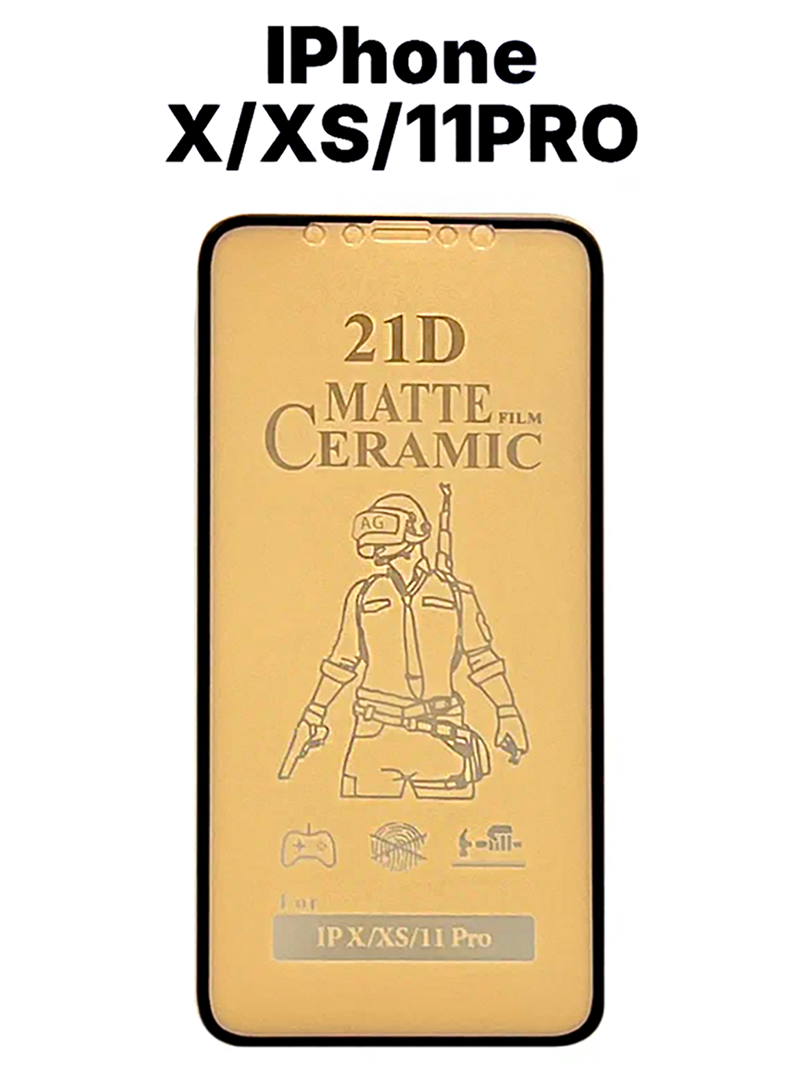 Защитное матовое стекло Ceramic для Apple iPhone X/XS/11 Pro, противоударное, гибкое