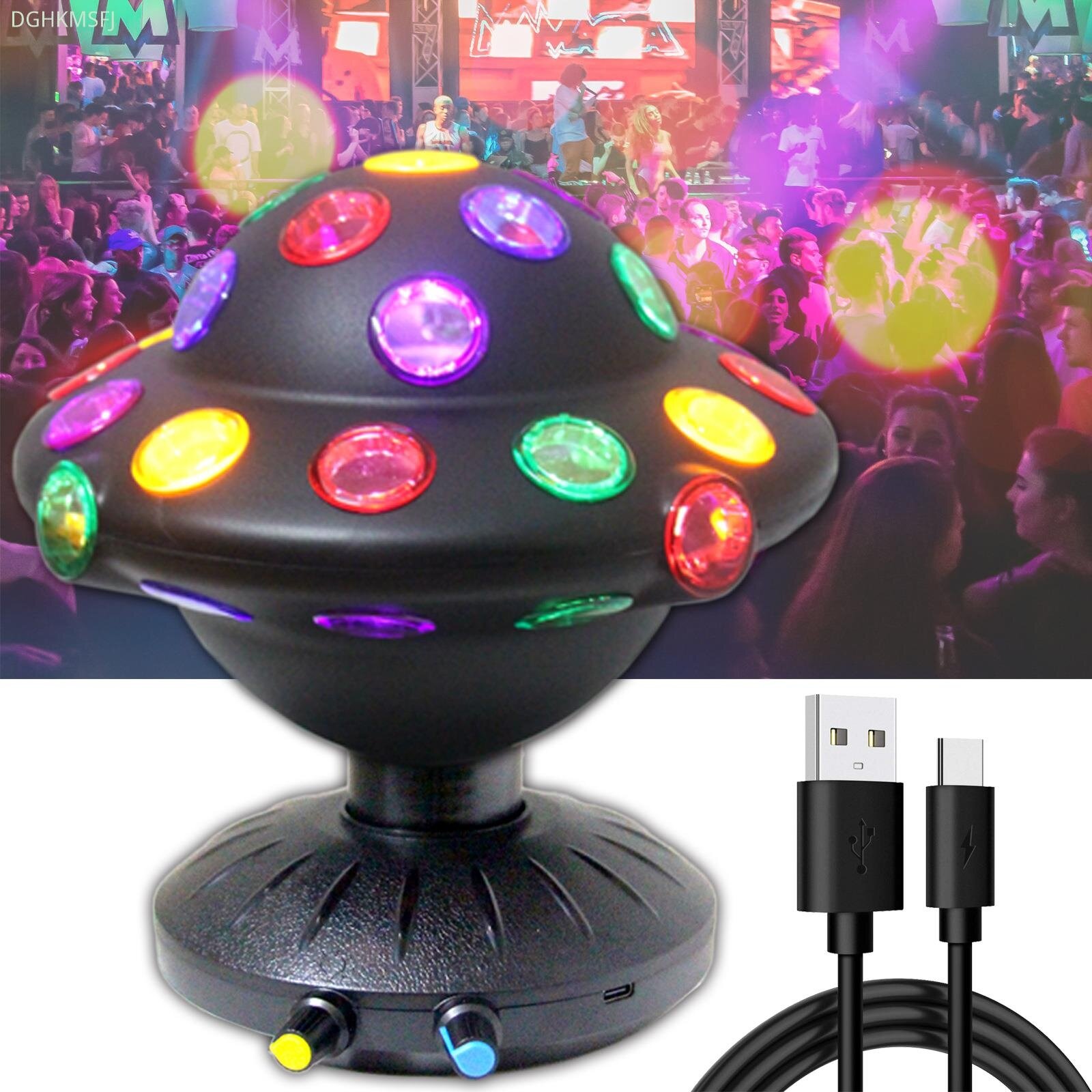 Вращающийся на 360 градусов дискотечный световой шар DISCO LIGHTKTV party atmosphere magic ball