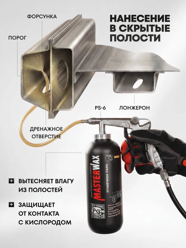 Пистолет для антигравия, система PS-6, для антикора, со шлангом и регулятором давления, JSP6 Jeta PRO