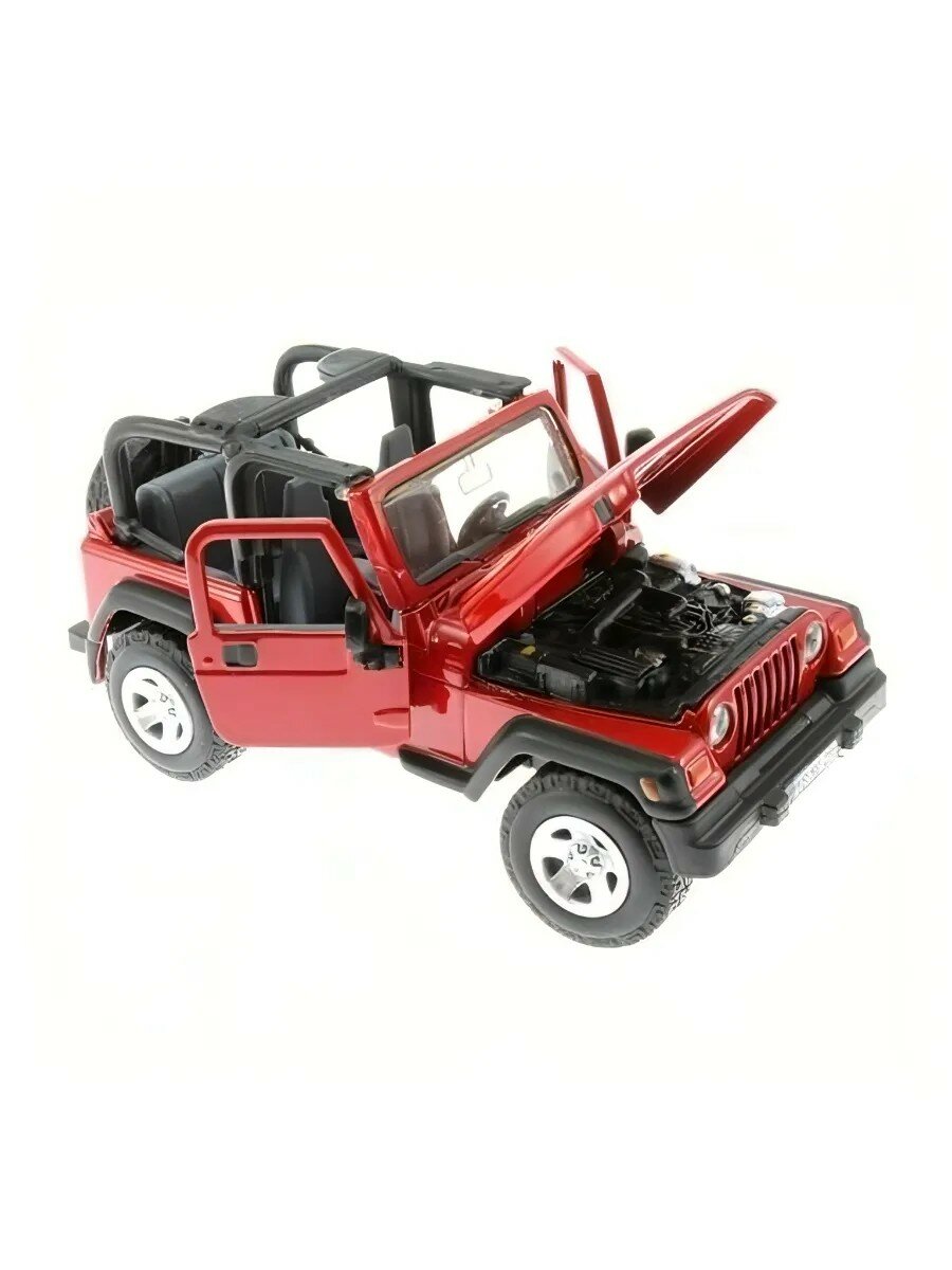 Внедорожник Welly Jeep Wrangler Rubicon 2007 (39885C) 1:32, красный