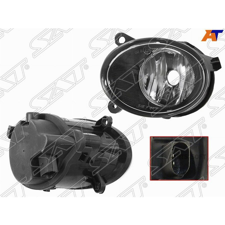 Фара противотуманная (Слева) Audi A6 04-08 / A6 allroad quattro 06-08 от официального дистрибьютора, SAT, артикул ST4462001L