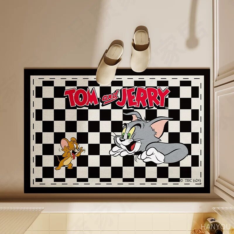 Премиальный нескользящий коврик для ванной Tom and Jerry, изготавливаемый из диатомовой грязи, применяется как впитывающий аксессуар в туалете