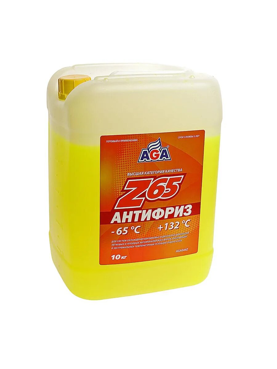 Антифриз желтый -65C 10кг Antifreeze Z65 AGA