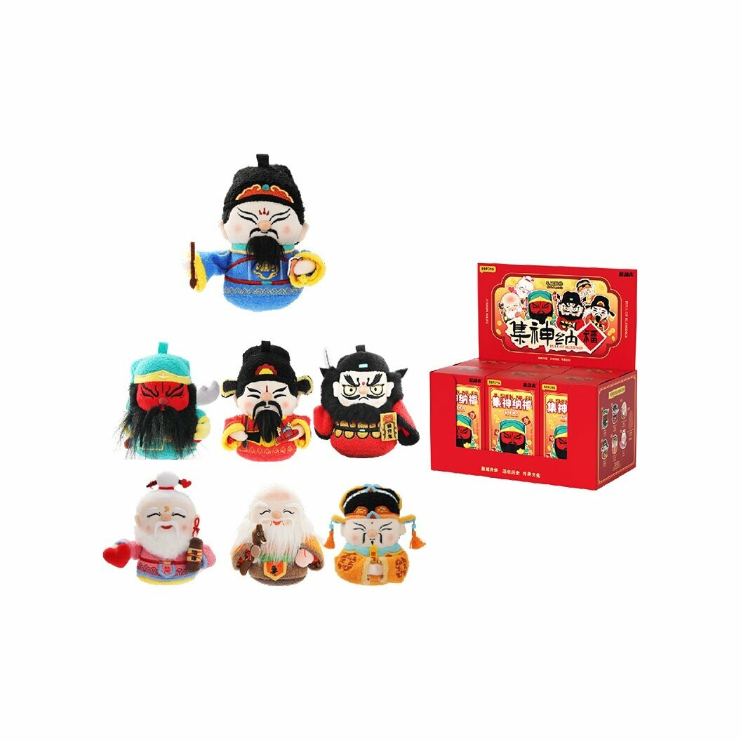52TOYS Divine Blessing Collection Плюшевый Брелок Слепые Коробки 1 Слепая Коробка Полная Коробка 6 Штук