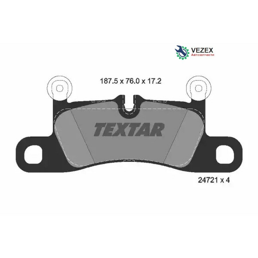TEXTAR 2472101 2472101 колодки дисковые задние!\ Porshce Cayenne 3.0-4.8 10>