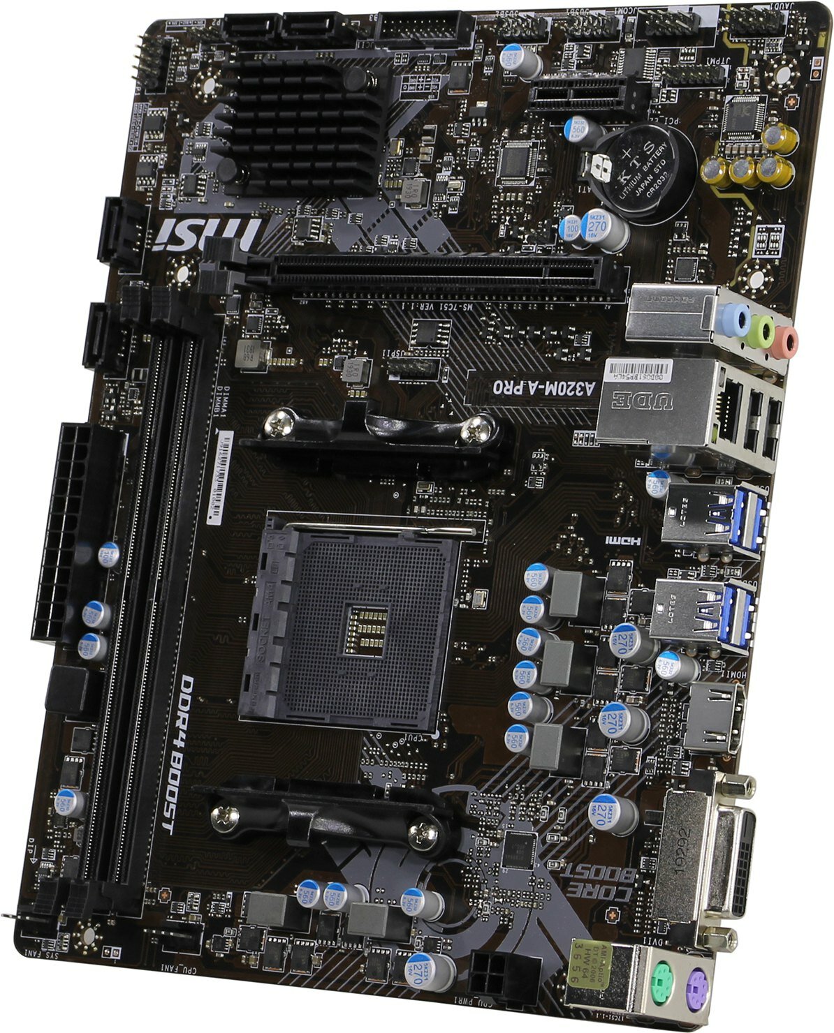 Комплект с MSI A320M-A PRO + AMD RYZEN PRO 3 3200G + ADATA 8GB (2x4GB) DDR4 2666Mhz