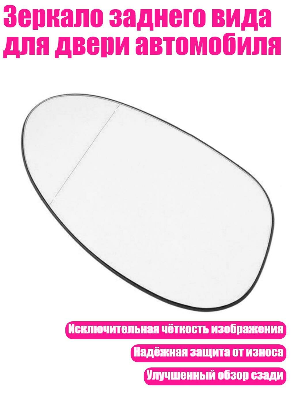 Зеркало заднего вида для двери автомобиля, Белый - правильно