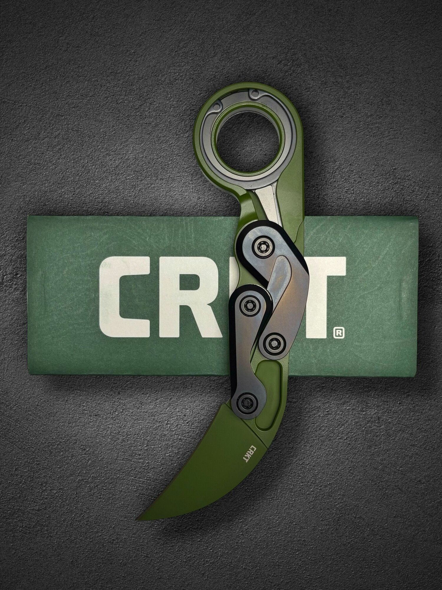 Складной нож - керамбит CRKT Provoke Aluminum Green, 4040BG