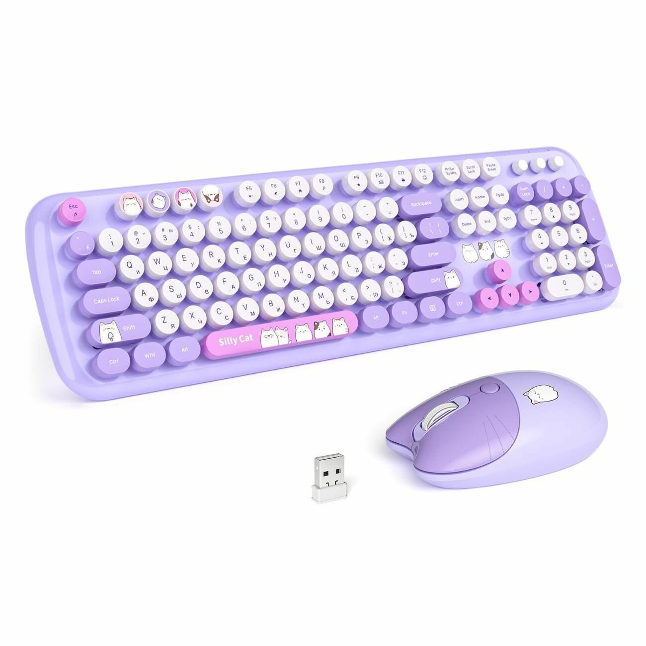 Комплект клавиатура и мышь MOFii SMK-648M3AG purple