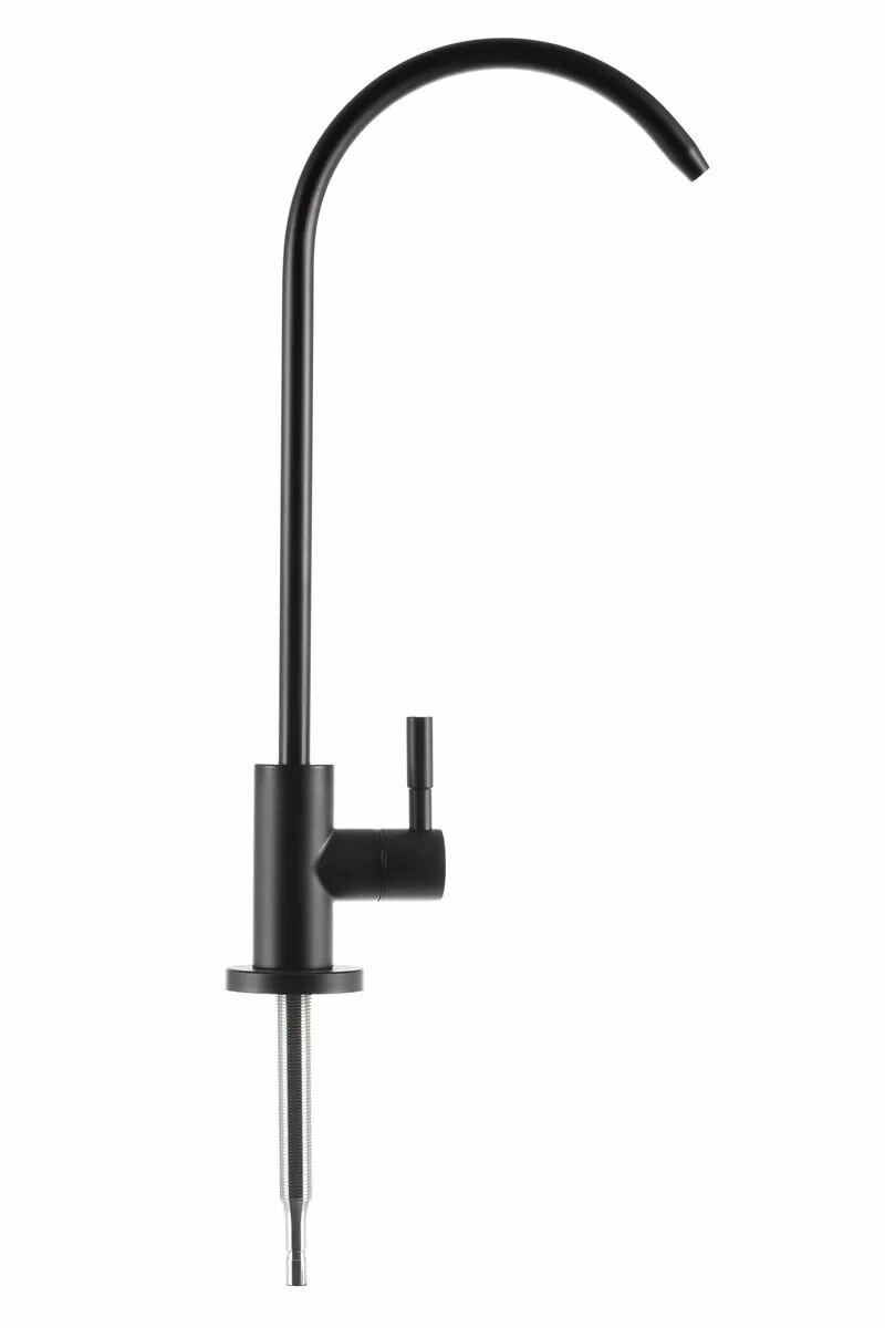 Кран для фильтра Гейзер Flowmaster Colour, стильный дизайн, совместим со всеми фильтрами для воды, черный, 25756