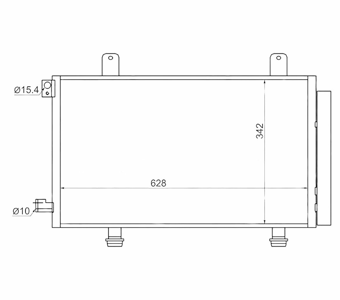Радиатор кондиционера SAT ST-SZ53-394-0 Suzuki SX4 06-16 / Fiat Sedici 06-11