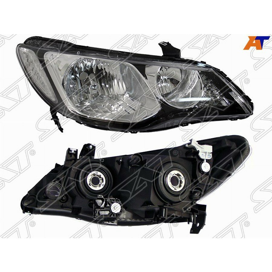 Фара Honda Civic 05-12 (Справа/ Галоген/ под электрокорректор/ 4D SED) от официального дистрибьютора, SAT, артикул ST2171159R