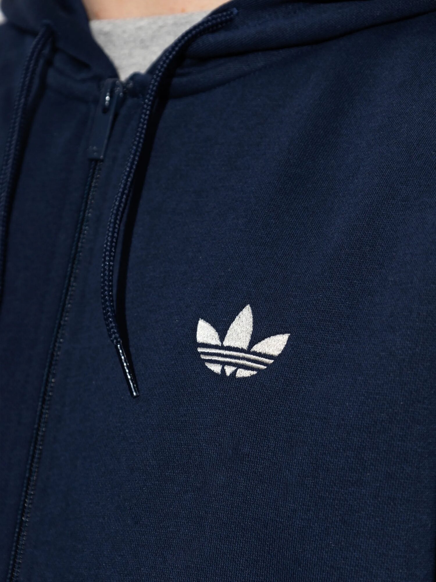Худи adidas, размер S, , синий — фото 1