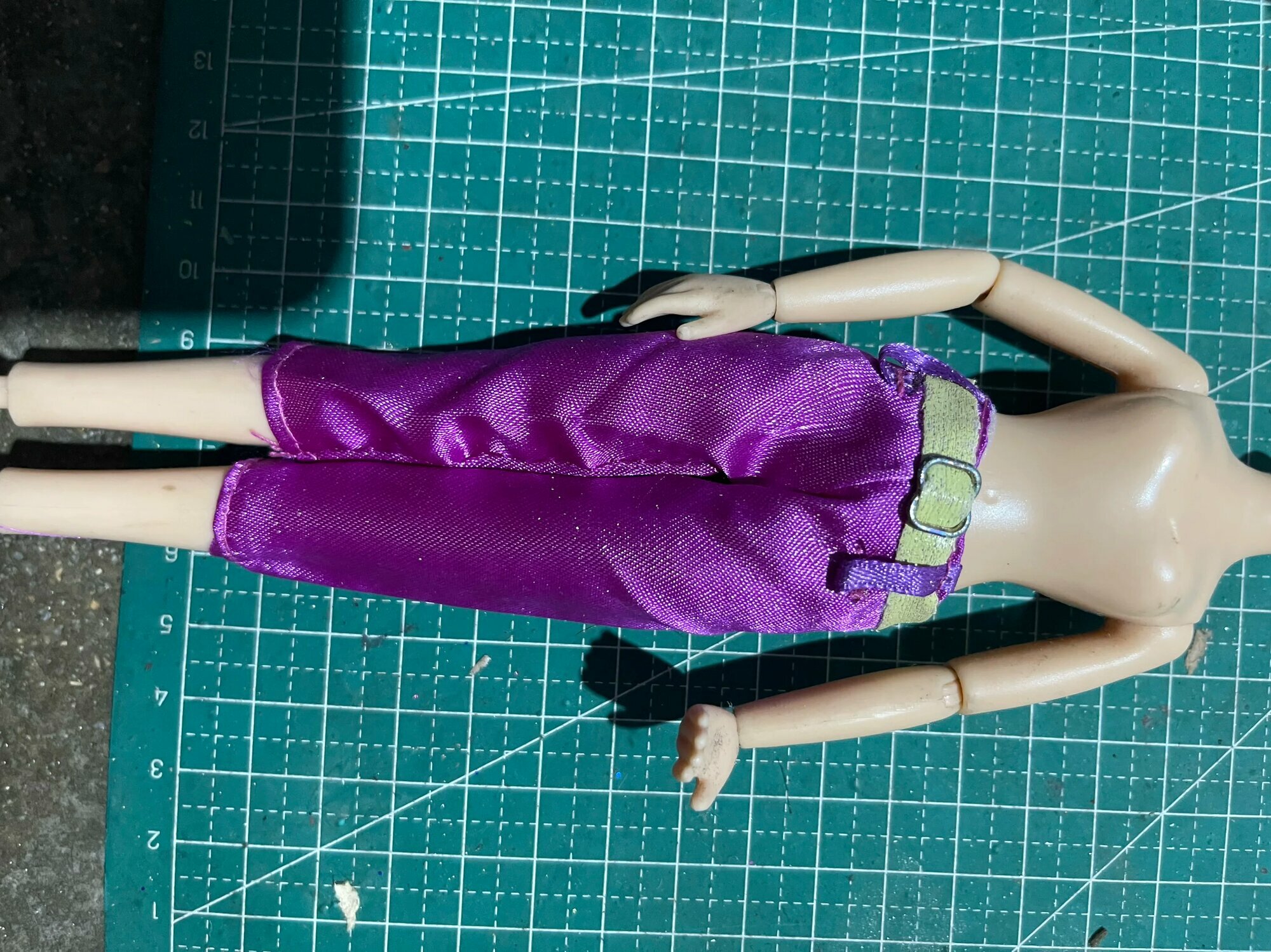 Одежда для куклы Licca Doll, фиолетовые брюки с поясом