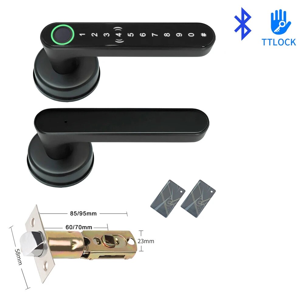 Электронный замок BADODOSECURITY TTLock, черный, с отпечатком