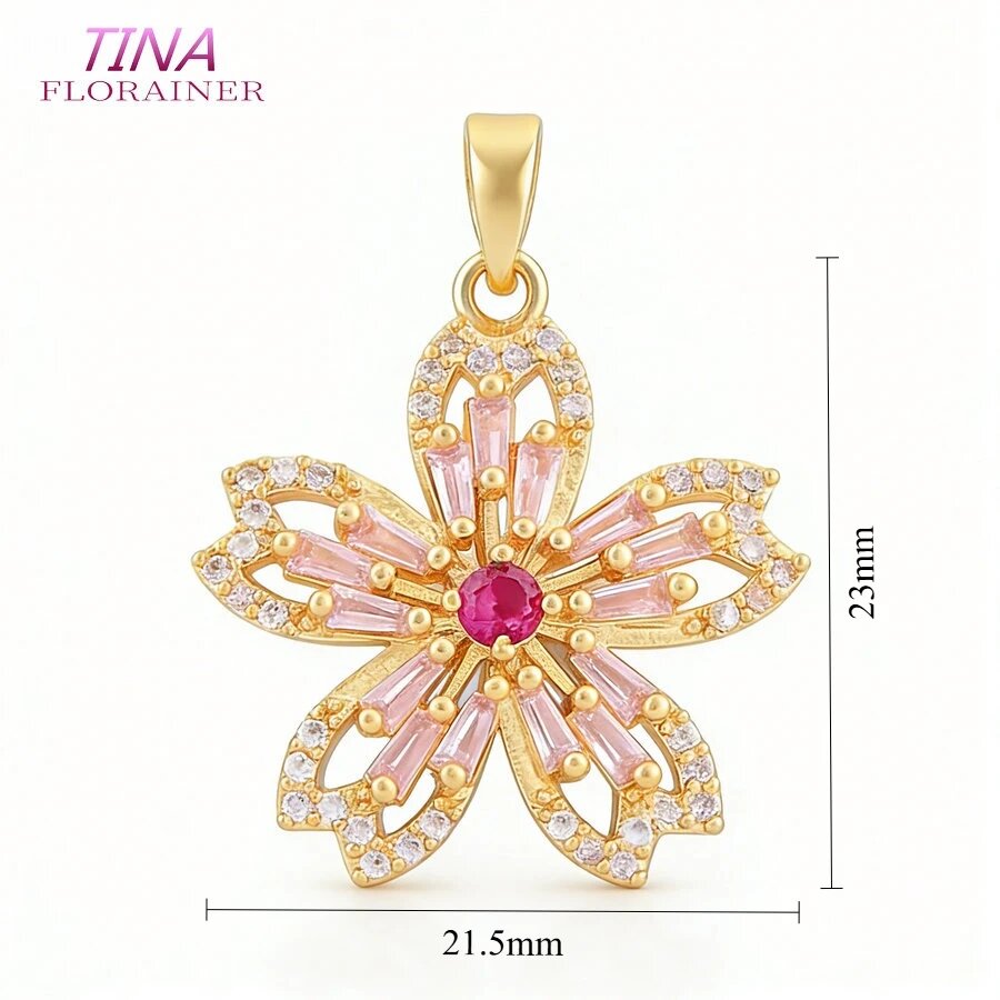 Латунные подвески-солнца Florainer Tina, 25х27 мм, набор из 2 штук