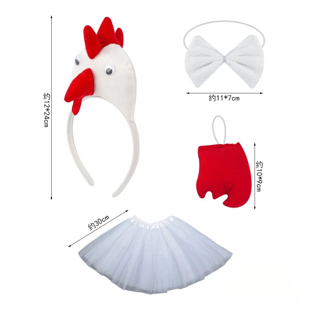 Детский костюм цыплёнок XR Party Hour Белый, for teens or women, set 4