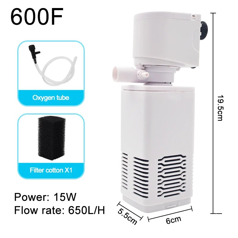Аэратор для аквариума TUNFAN 600F, 15W, 650L/H