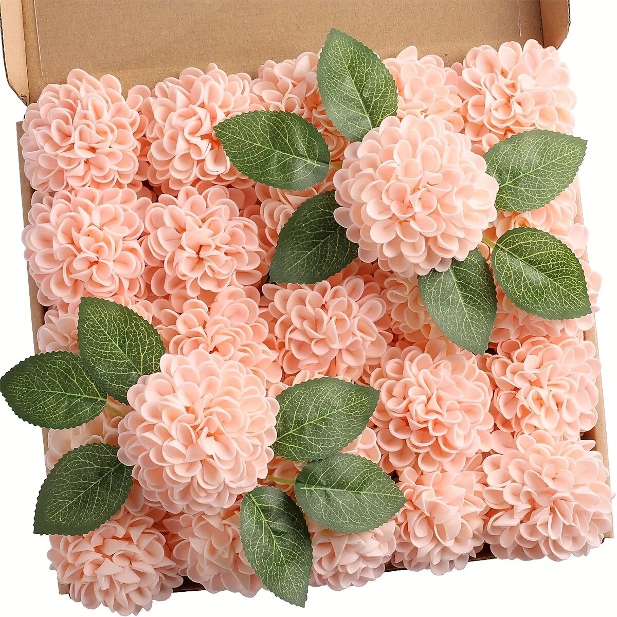 Искусственные георгины PE 2,7 см 8 шт. для свадебных букетов 25pcs, Розовый, Pink