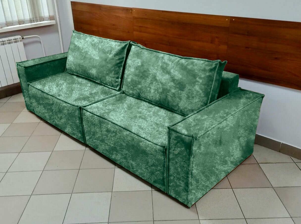 Диван-кровать диван прямой лофт Еврокнижка 2,4м, Элакс, Plush dusty green