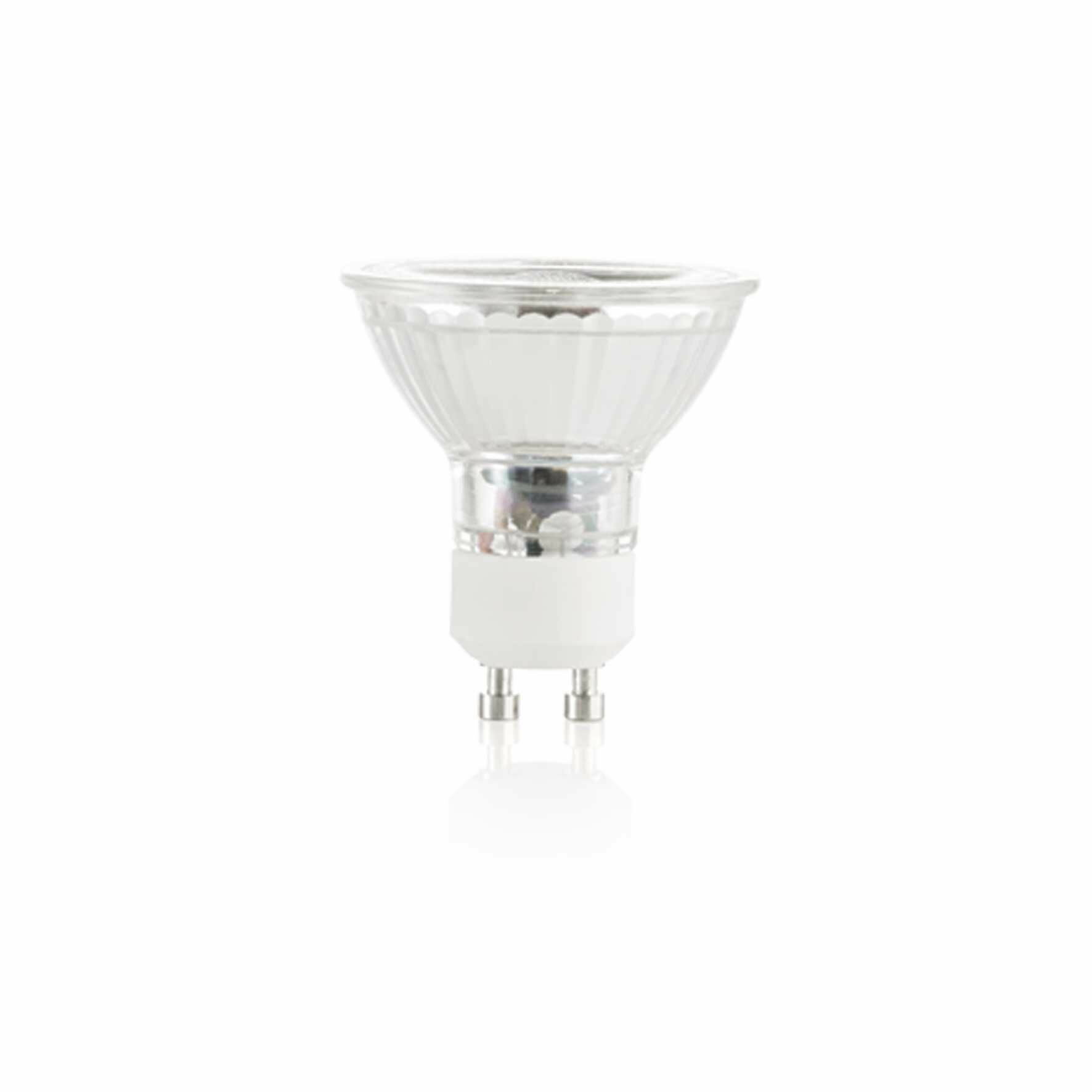 Лампа светодиодная ideal lux Lampadina GU10 Рефлекторная D50мм 5Вт 500Лм 4000К GU10 230В CRI90 Прозрачный Не диммируемая 253497.