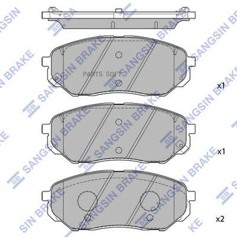 SANGSIN BRAKE SP1690SD Колодки тормозные дисковые передние ALL NEW SORENT 14- (SEVERE DUTY) SP1690SD