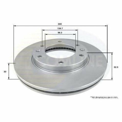Тормозной диск передний Comline ADC2414V для Hyundai H-1