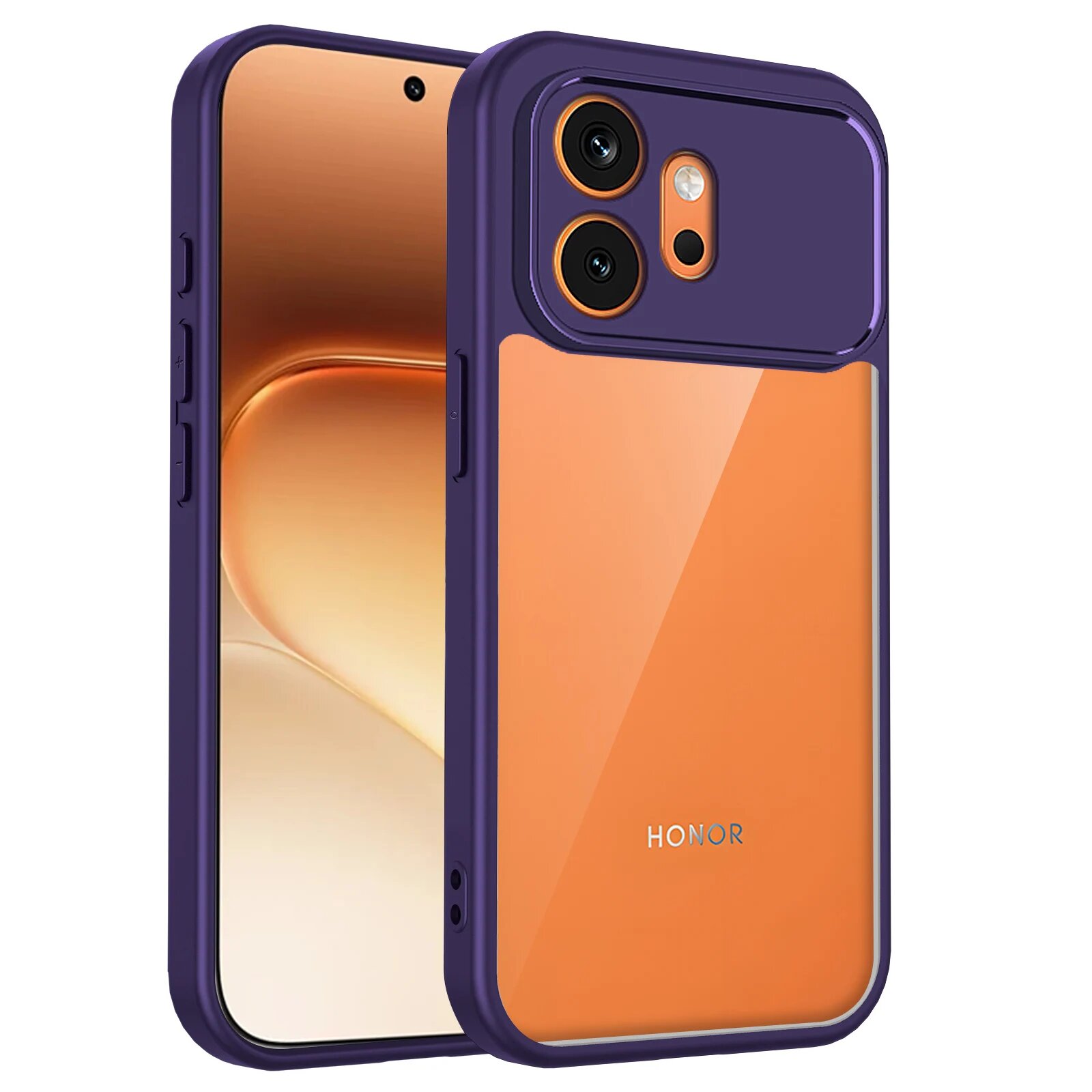 Чехол Honor 600 VKJ NX9 с воздушной подушкой, противоударный силиконовый бампер, Фиолетовый, Purple