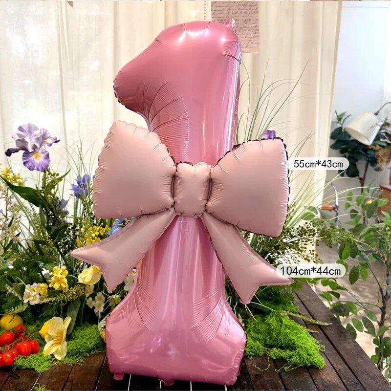 Розовые цифровой шары-бантики из фольги 40 дюймов HG9129-1