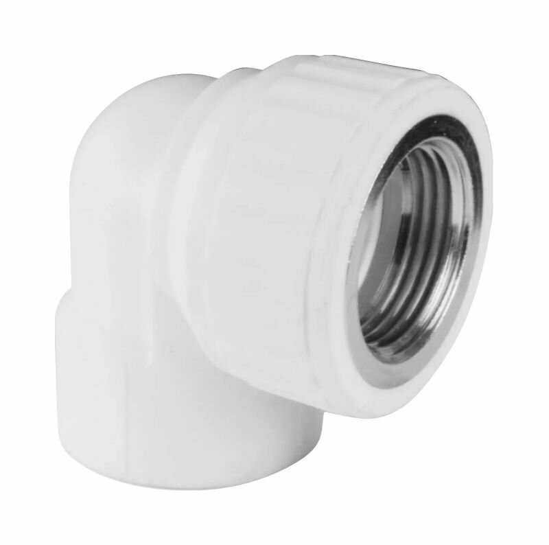 Угольник PP-R комбинированный белый ВР Дн 25х1/2" VALFEX 10125125