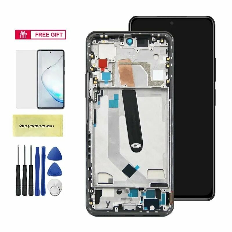 6.67" TFT Дисплей для Xiaomi POCO F3 M2012K11AG в сборе с тачскрином Черный c рамки